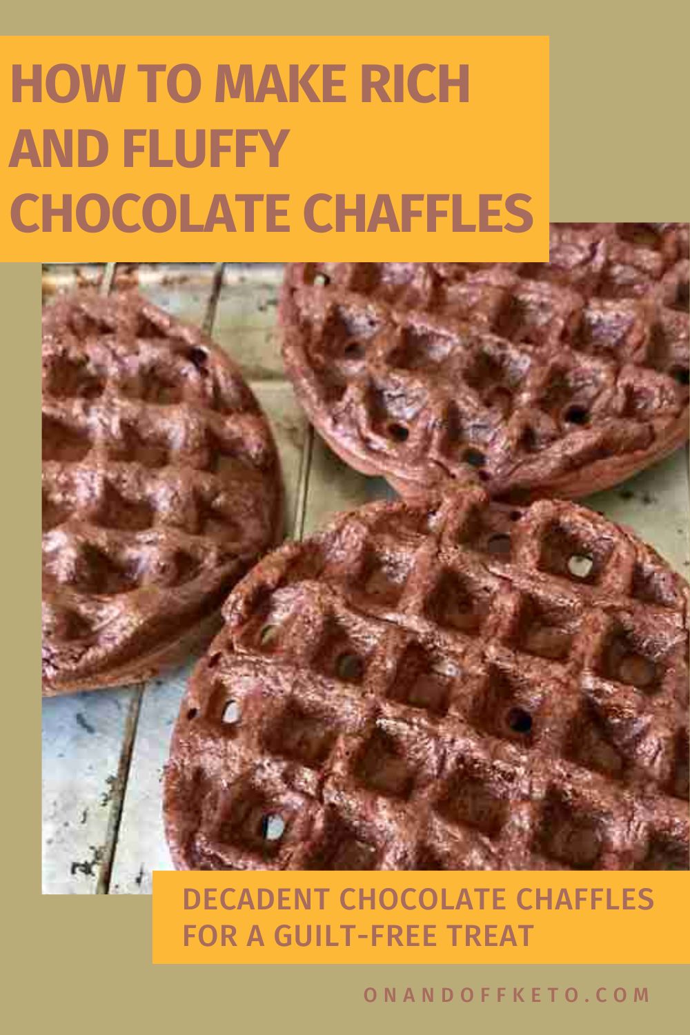 The Best Ever Chocolate Chaffle Recipe - On and Off Keto