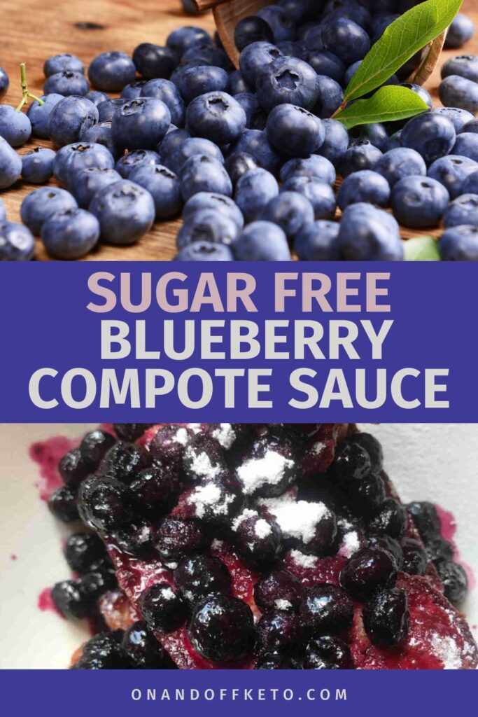 Sugar Free Blueberry Compote Sauce - On and Off Keto